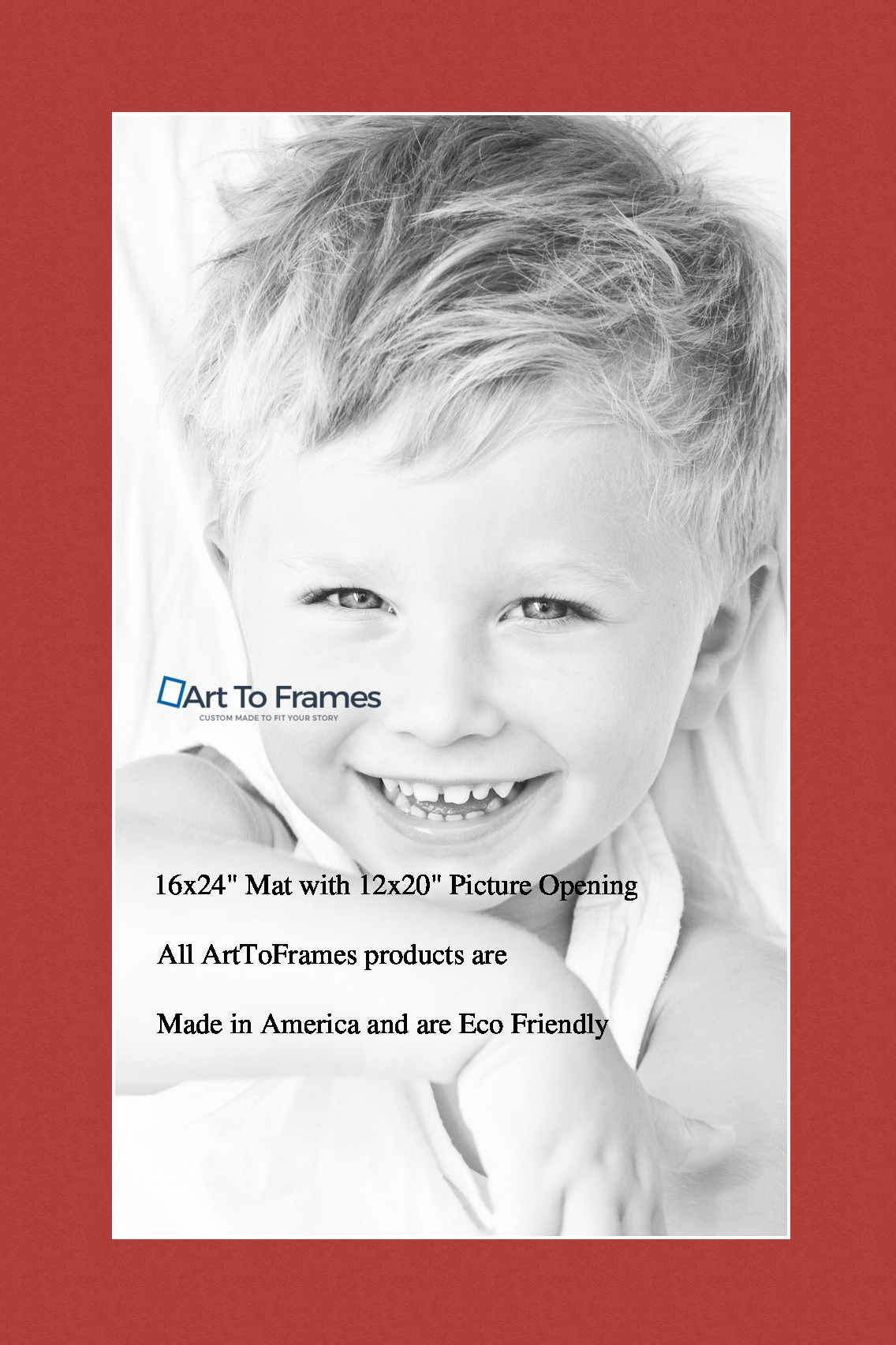 ArtToFrames Custom Deep Red Picture Photo Frame Mat Matting Board | eBay