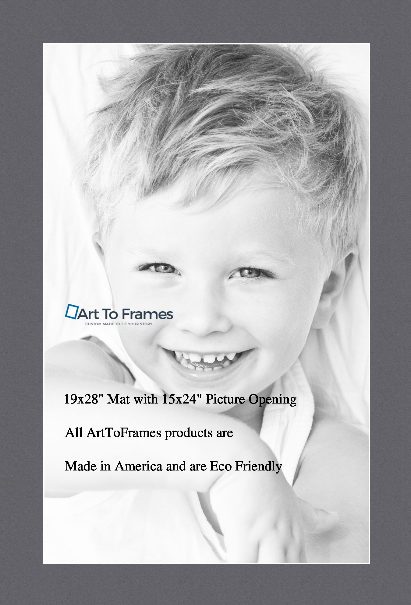 ArtToFrames Custom Gray Mountain Grey Picture Photo Frame Mat Matting ...