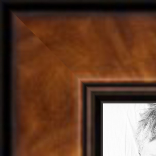 16x18 Burl with Black sides picture frame